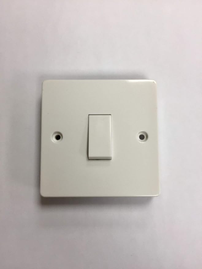 Single Gang Light Switch 1 Gang 1 Way 10AX White: Amazon.co.uk: DIY & Tools