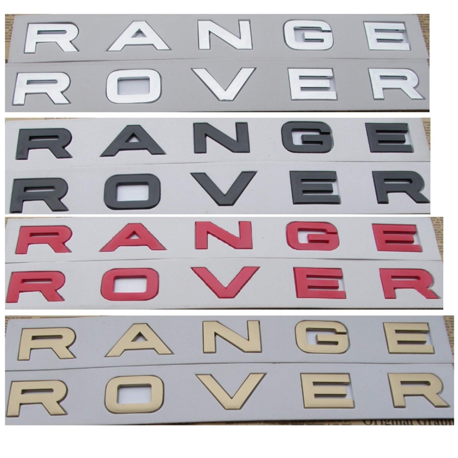Buy Generies Brands Number Letters Word Range Rover Car Trunk Badge ...