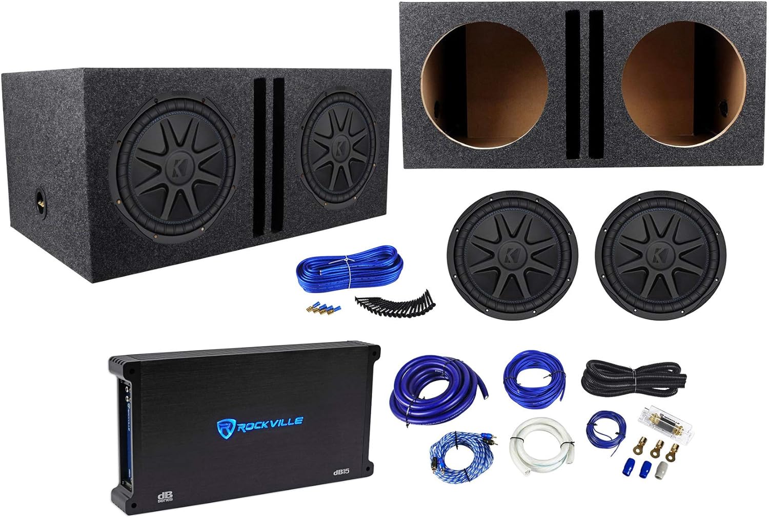 Amazon.com: 2) Kicker 44CVX122 CVX 12" 3000w Car Subwoofers+Vented Sub ...