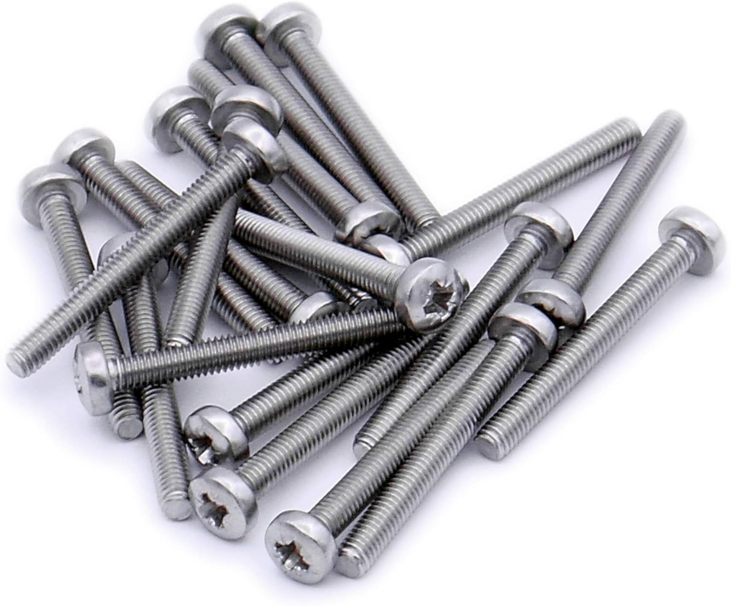 M3 (3mm x 50mm) Pozi Pan Machine Screw (Bolt) - Stainless Steel (A2 ...