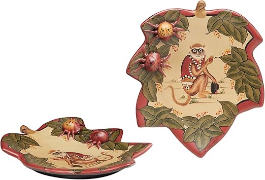Amazon.com: AA Importing Orchard Creek Designs 33273 Monkey Plate, Set ...