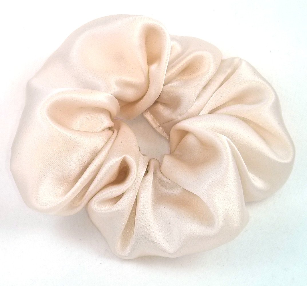 Amazon.com : Black Silk Charmeuse Scrunchy-Regular - Black silk ...