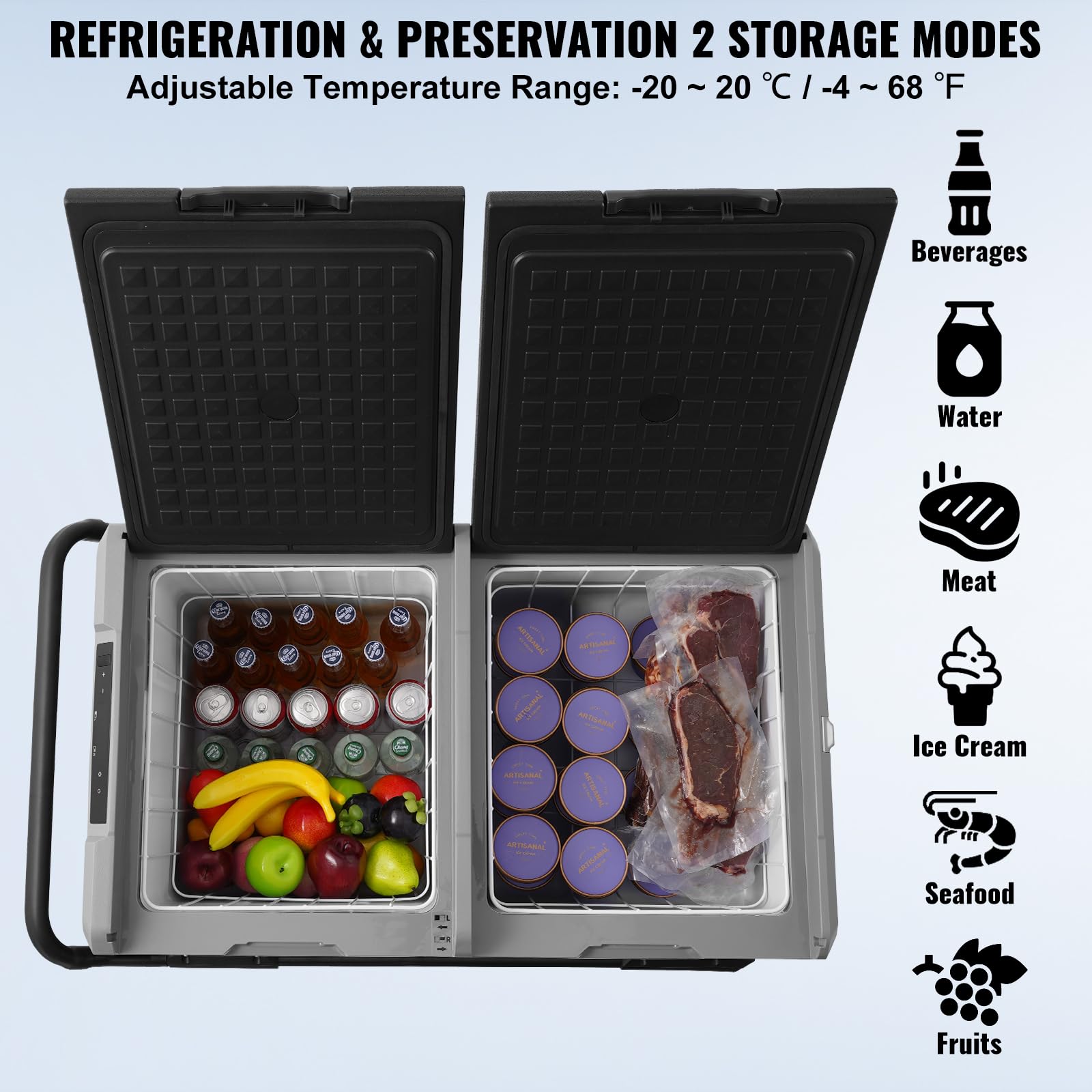 Mua VEVOR Car Refrigerator, 12 Volt Car Refrigerator Fridge, 115 L Dual ...