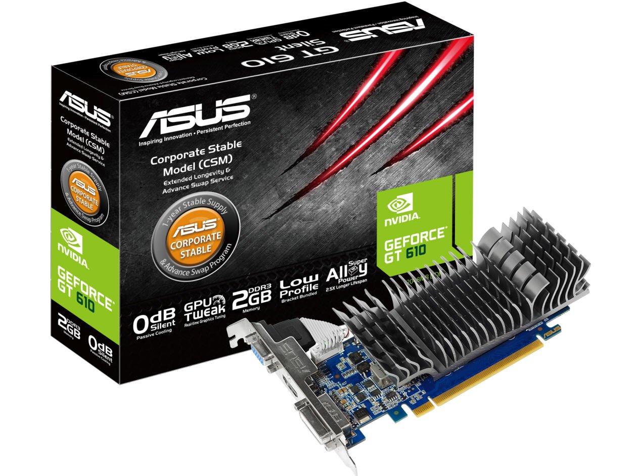 ASUS GT610-2GD3-CSM GeForce GT 610 2GB GDDR3 - Tarjeta gráfica (GeForce ...