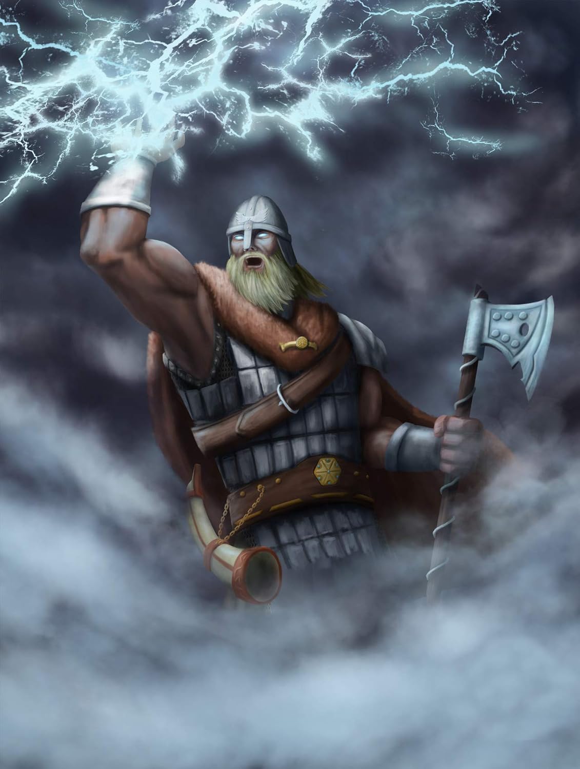 Amazon.com: Pagan Deity God Perun with Axe Thungergod throwing ...