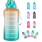 Amazon.com : QuiFit Motivational Gallon Water Bottle - with Straw & Time Marker BPA Free Large ...