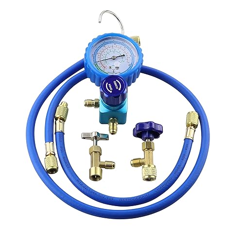 R290 and R600A Charging Manifold Hose and Single Gauge Set with 1/2 ...