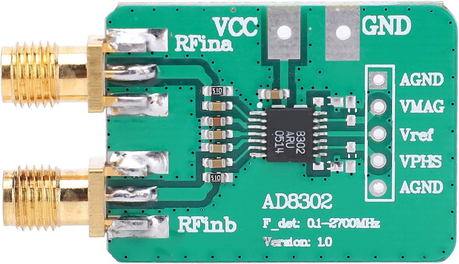 Plyisty RF Logarithmic Detector Board 1M-10GHz, AD8302 Chip RF Signal Power Module, Microwave ...