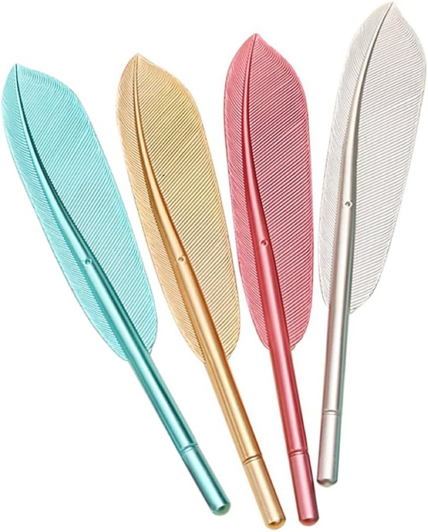 Amazon.com: Wing Feather Ball Point Pens Set of 4 pcs in Retro Style ...