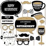 Amazon.com: Big Dot of Happiness Retirement - Photo Booth Props Kit ...