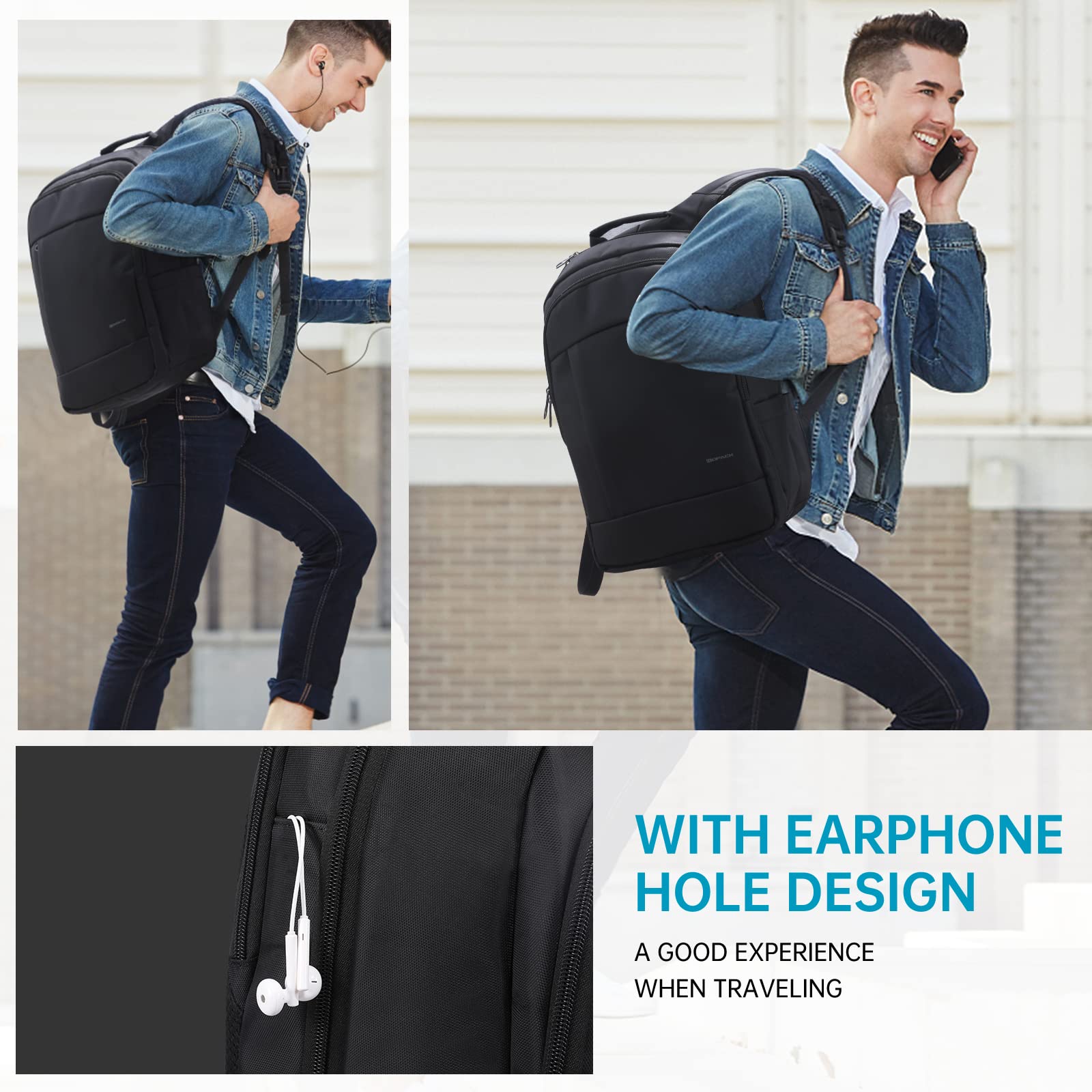 Mua kopack Deluxe Black Laptop Backpack, 17 Inch Anti-Theft Water ...