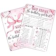 Amazon.com: MUZRUYOU Who Knows The Birthday Girl Best, Pink Party Game ...