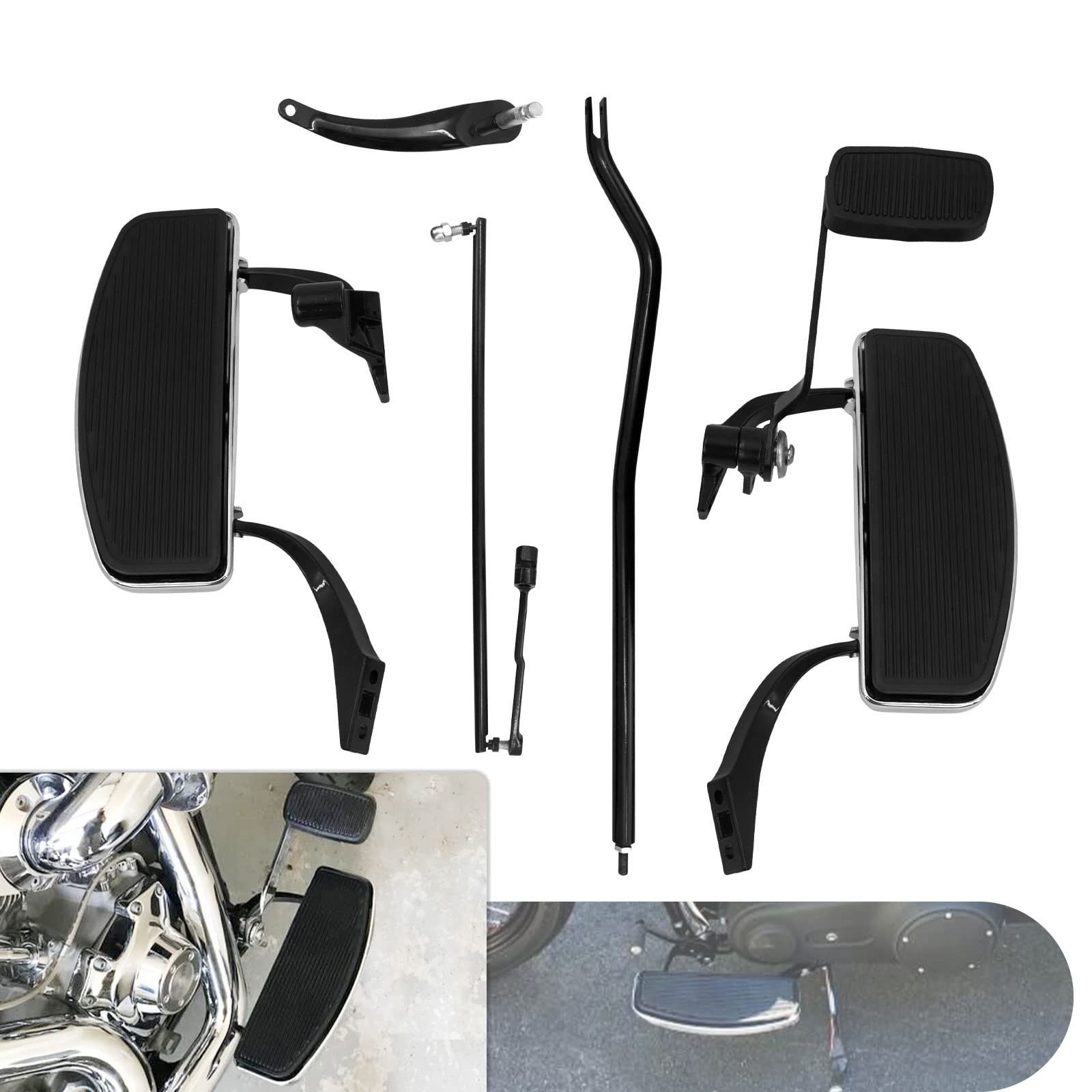 HCmotorku Forward Controls Kit Floorboard Pegs Levers Linkage Set Fit ...