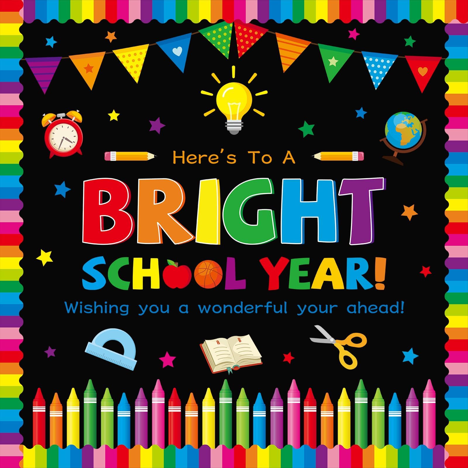 Lonfliness Here's to A Bright School Year Bulletin Board Set Back to ...