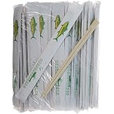 Amazon.com: Bamboo Wooden Chopsticks 100 pairs | Individually Wrapped ...