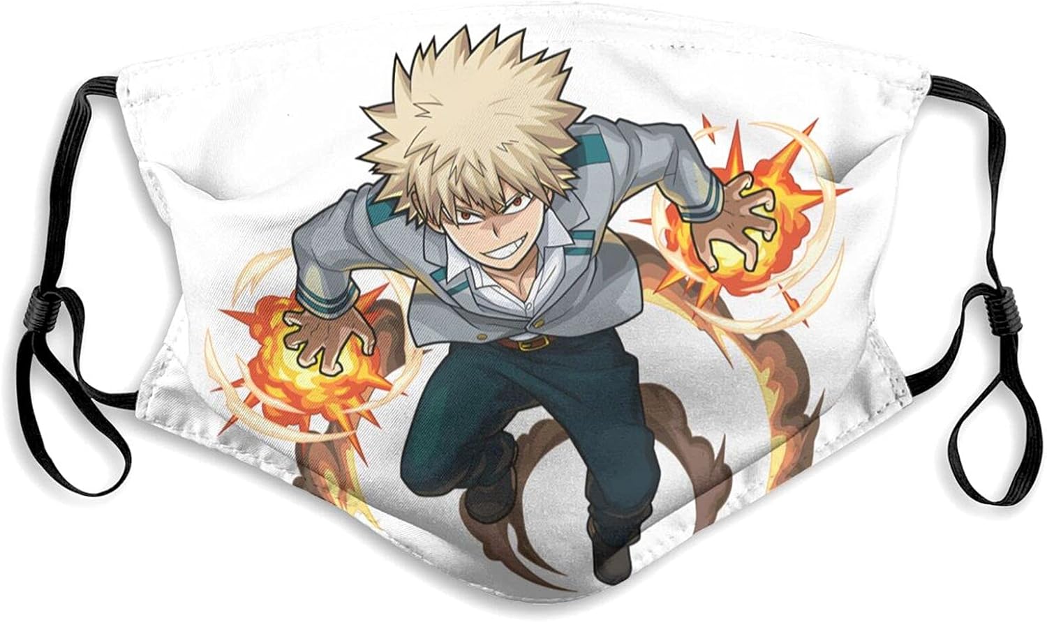 Katsuki Bakugo-Mha Face Mask Reusable Washable & Adjustable Dust-Proof ...