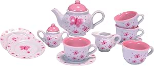 Amazon.com: Schylling Butterfly Porcelain Tea Set : Home & Kitchen
