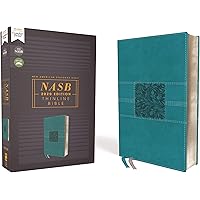 NASB, Thinline Bible, Leathersoft, Teal, Red Letter, 2020 Text, Comfort Print: Zondervan ...