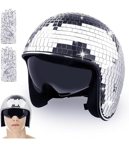 Disco Pants Disco Ball Helmet,Disco Ball Full Face Helmet,Mirror Ball ...