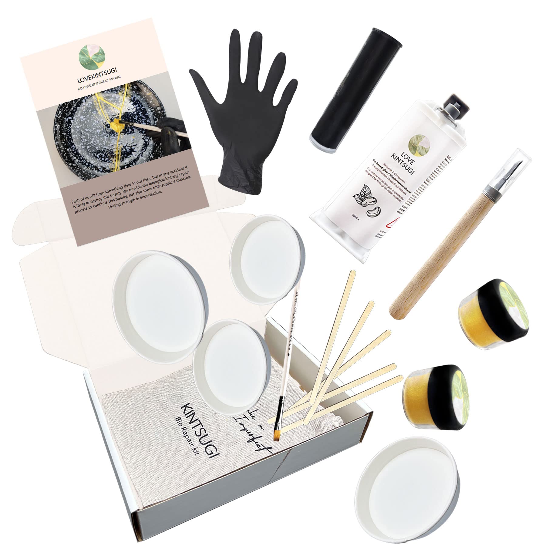 Bio Kintsugi Repair Kit, Food Safety Bio Resin Kintsugi Kit, Bio Based ...