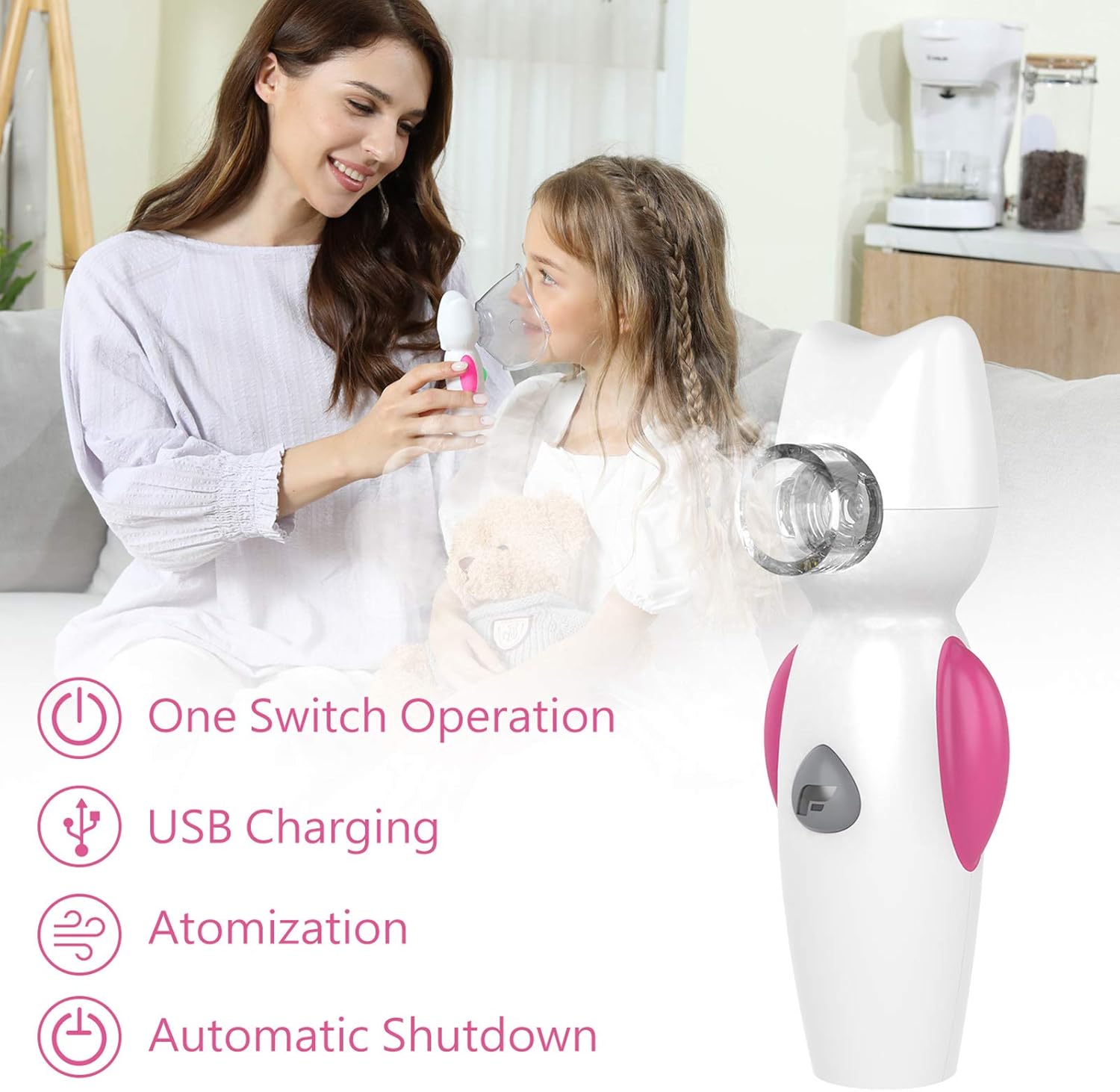 FEELLIFE Portable Inhaler, Handheld Steam Atomiser, for Babies and ...