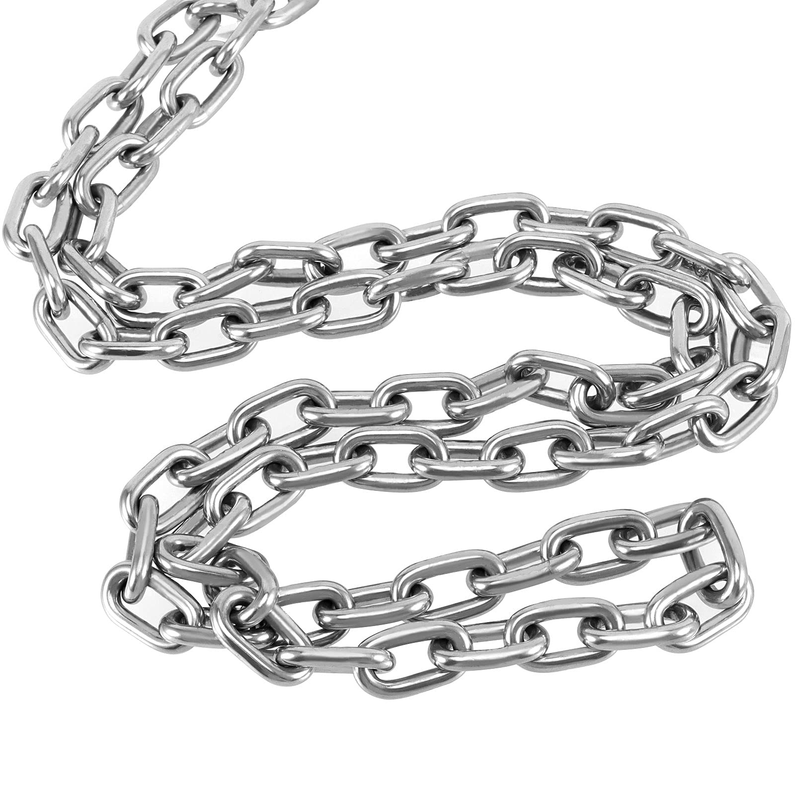 HAKZEON 3/16 inch x 26.2 Feet 304 Stainless Steel Chain, Heavy Duty ...