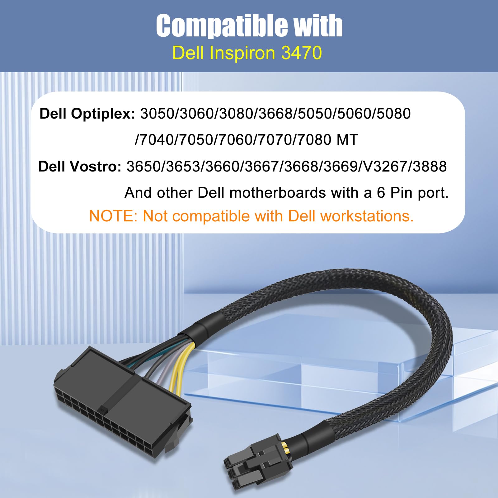 Mua YSIUENG 24 Pin to 6 Pin ATX PSU Adapter for Dell Motherboard, 6 Pin ...