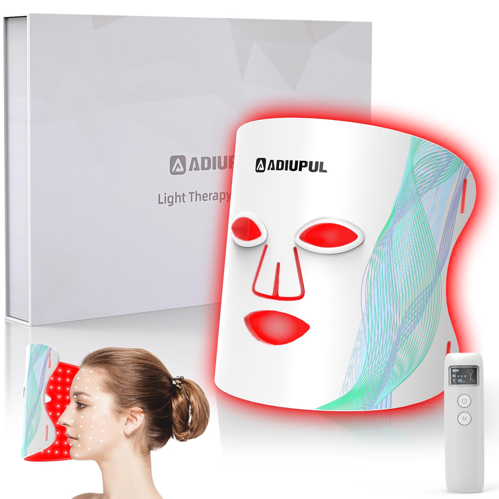 Red Light Therapy for Face - 5 Colors Led Face Mask Light Therapy Red ...