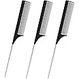 Amazon.com : 3 Pack Hair Rat Tail Combs Set, Parting Rattail, Teasing ...