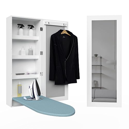 Recessed Ironing Board Wall Mounted Ironing Board With Storage Cabinet