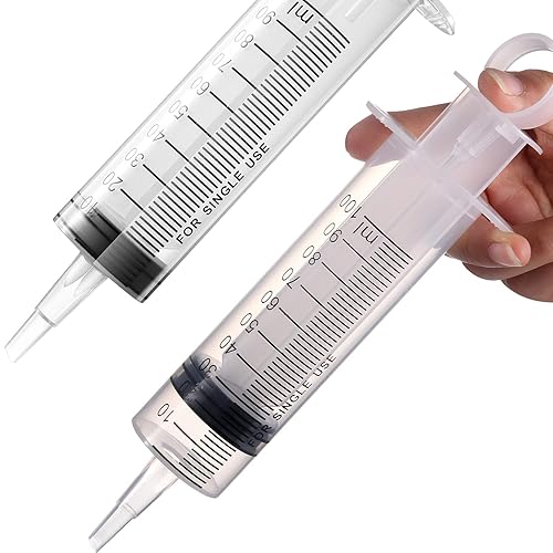 2 Pack Large Syringes, Large Plastic Garden Industrial Syringes for ...
