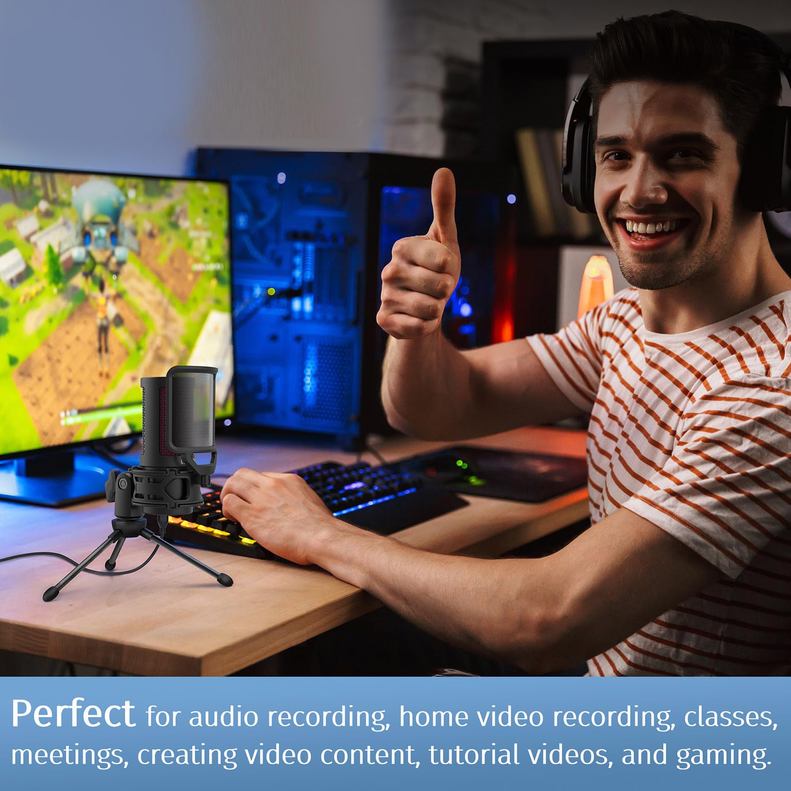 Mua CMTECK USB Microphone, Microphone for PC with Pop Filter & Mute ...