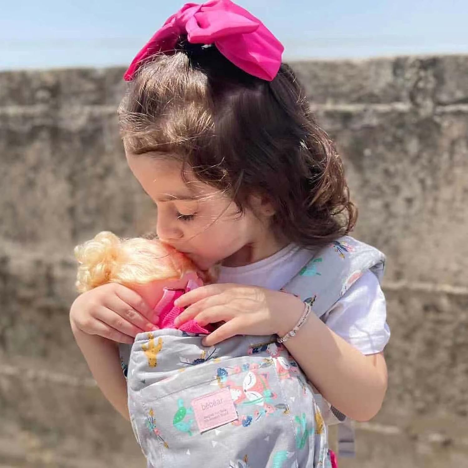 Bebamour Doll Carrier, 100% Cotton, Reborn Doll Carrier Sling (Grey ...