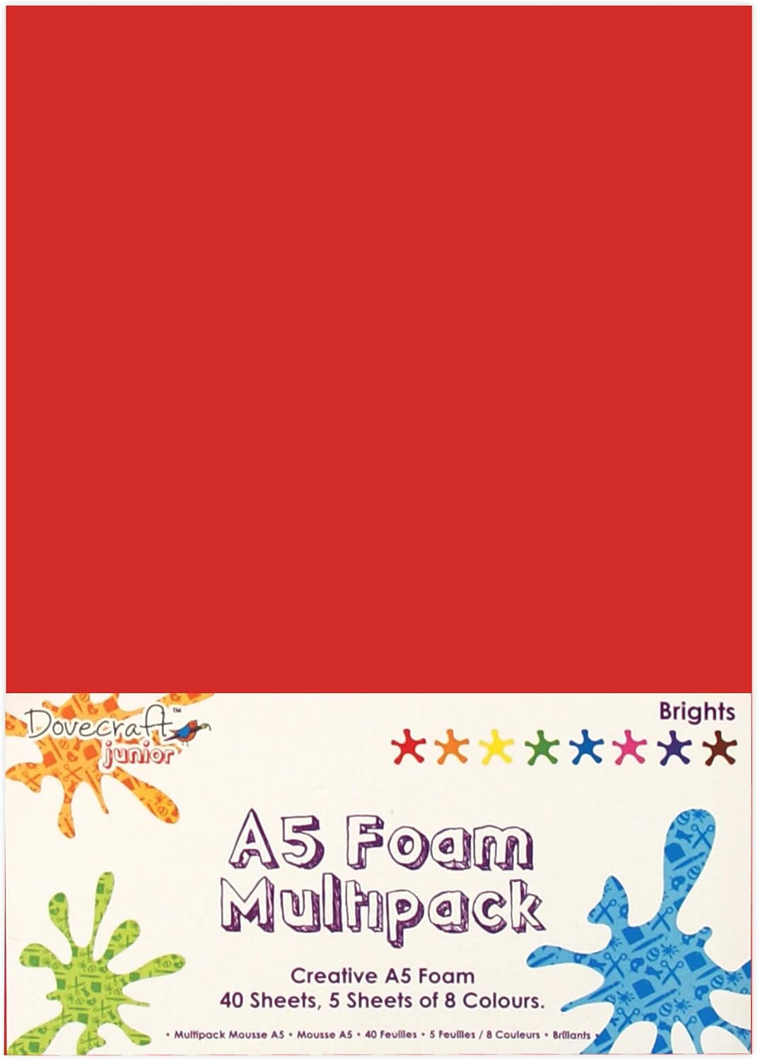 Dovecraft Essentials – A5 Creative Foam Sheets Assorted Bright Colours ...