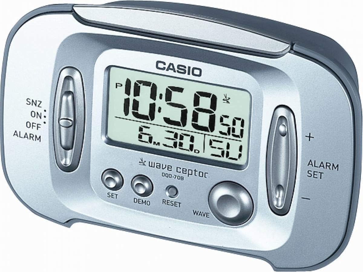 Casio Collection Despertador electrónico, Resina, Gris, 74,60 mm x 119 ...