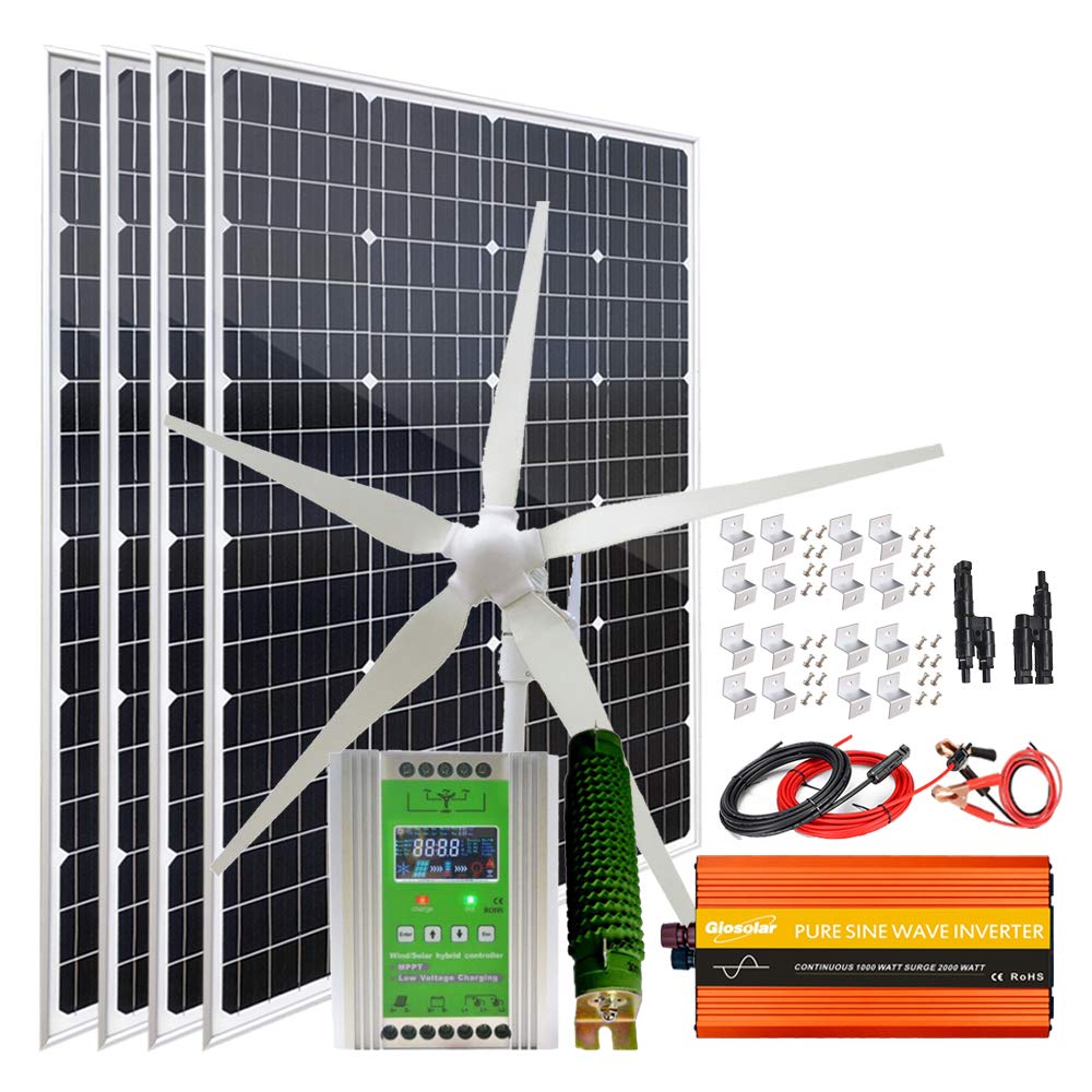 Buy 1000 Watt Solar Wind Off Grid System for Home 24V Battery Charger ...