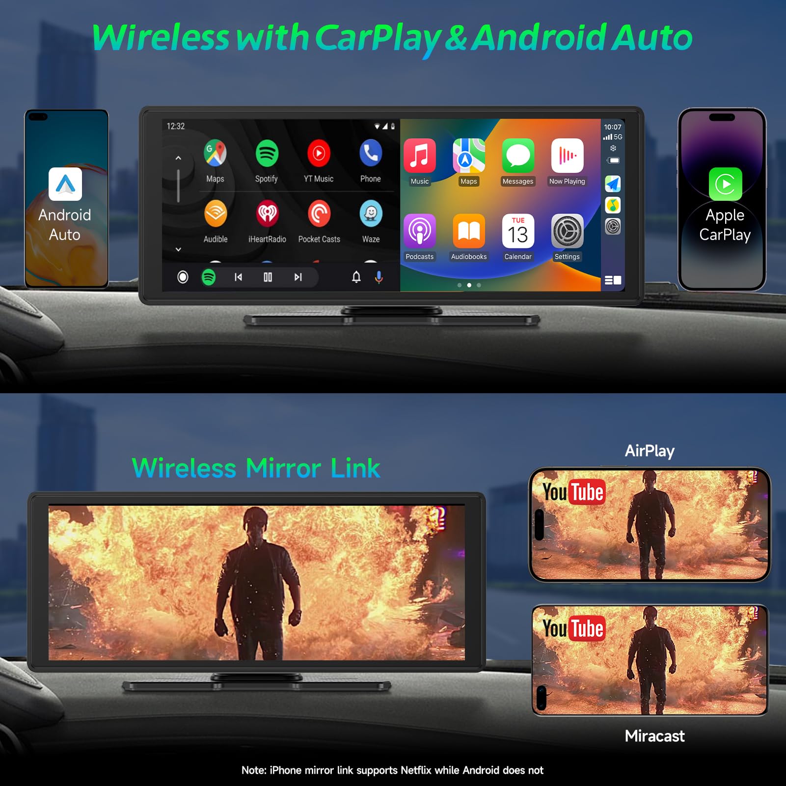 Mua Spedal 2024 Portable Carplay Screen with 2K Dash Cam - Wireless ...