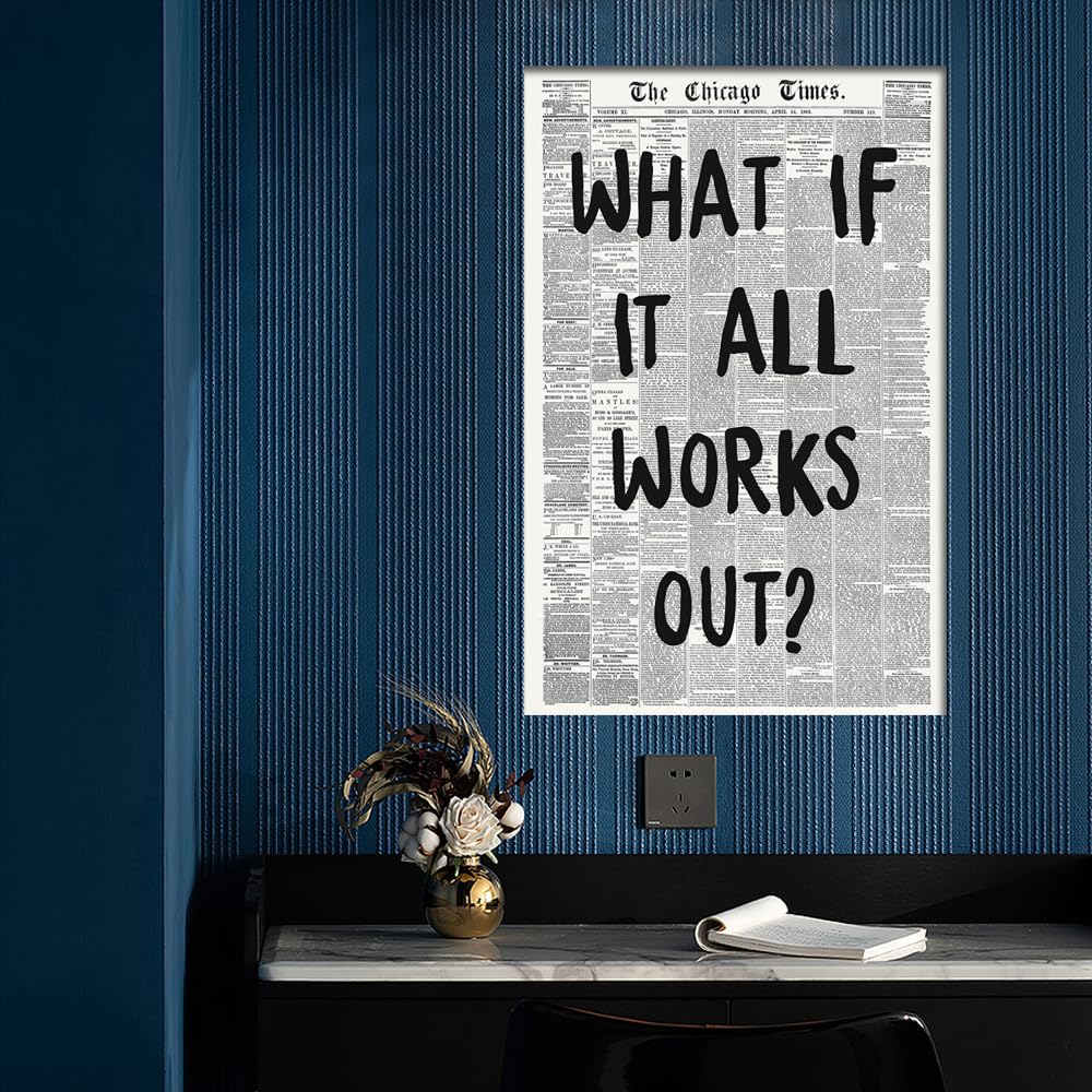 Mua Retro Newspaper Posters Positive Affirming Quotes Posters Black and ...