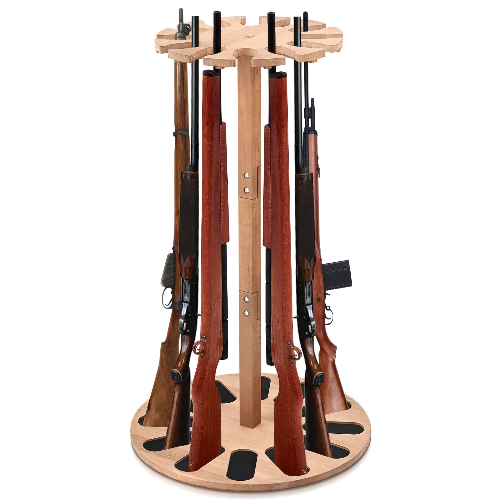 RattanView Wooden Gun Rack Holds 12 Guns Display Storage Holder Indoor ...