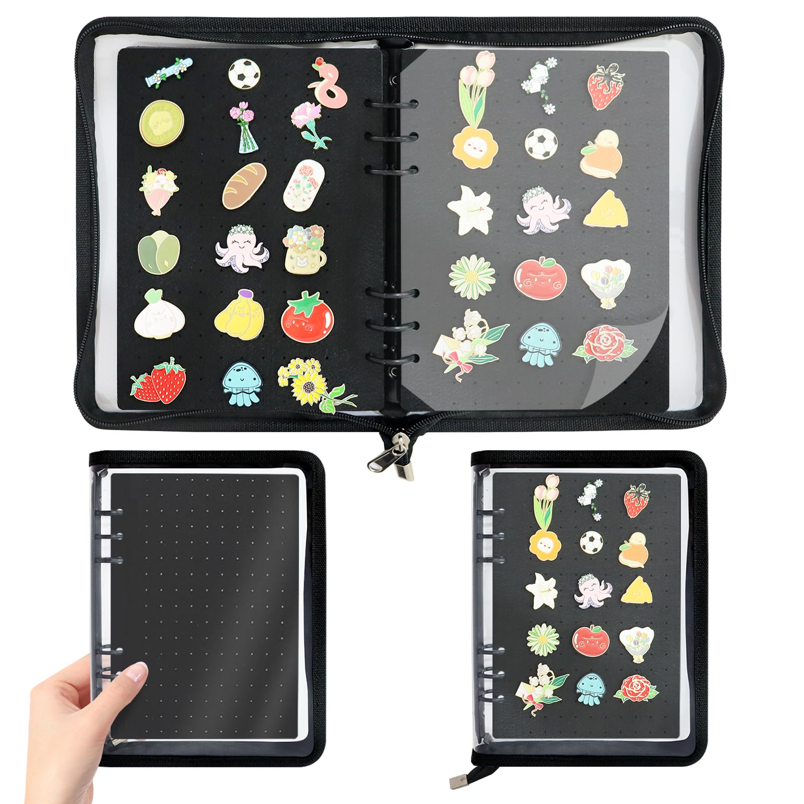 LIQALU Enamel Pin Display Book Pin Collection Binder Holder Trading ...