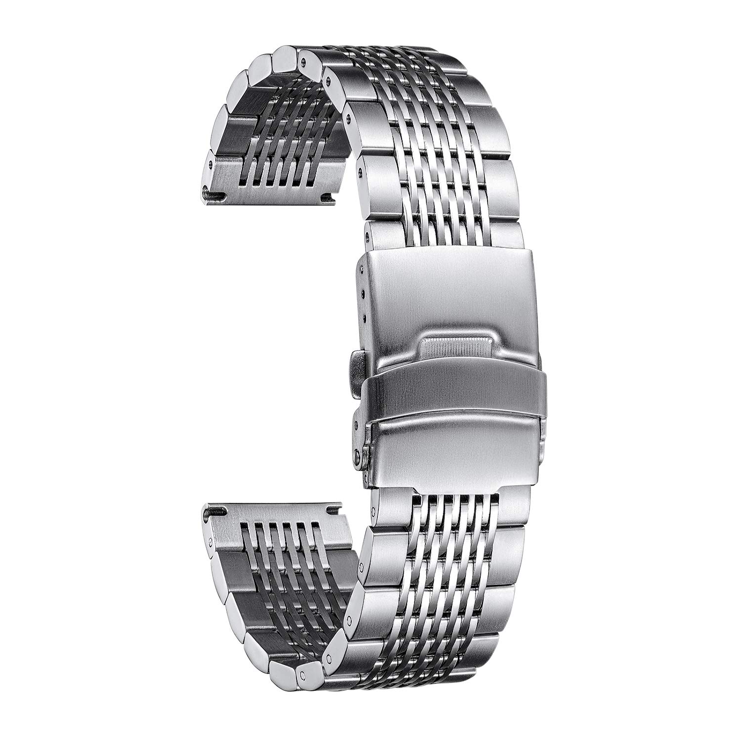 BINLUN Stainless Steel Watch Band, Metal Watch Strap for Men Women ...