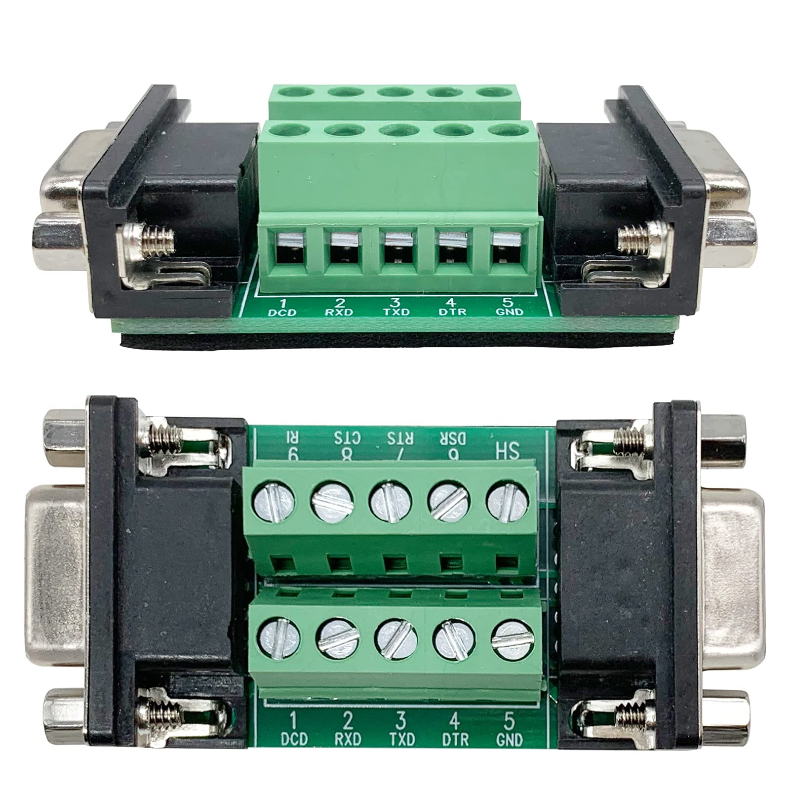 Mua Jienk 2Pcs DB9 Female to Female Terminal Breakout Board, RS232 D-SUB Serial to 9pin Port ...