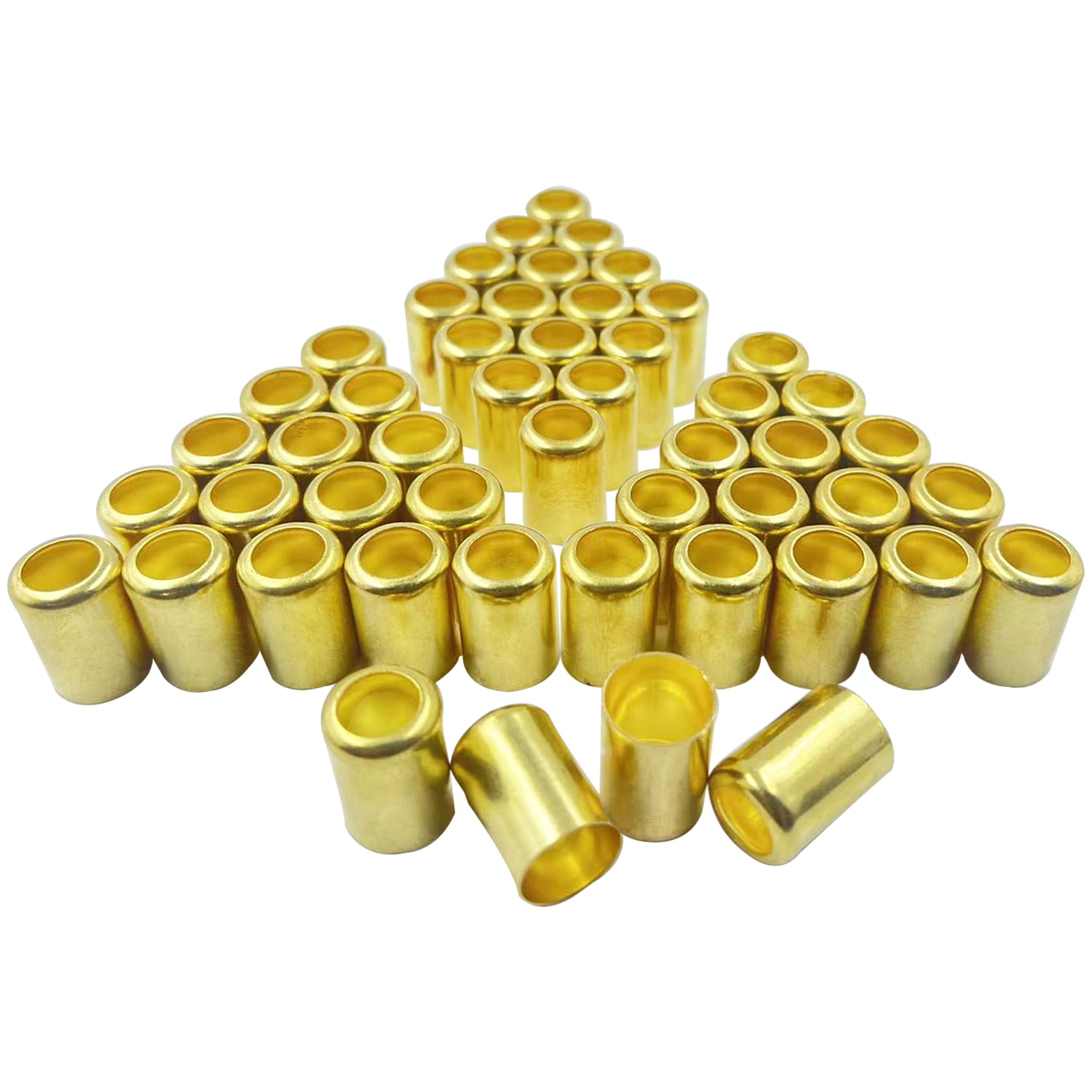 50PCS 7328 Hose Ferrules Brass Fitting, 0.656in ID x 1in Long Repair ...