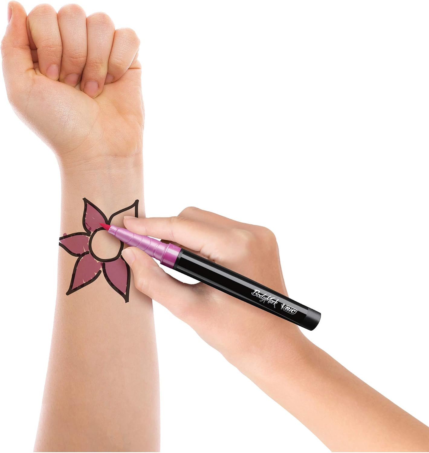Bodymark By Bic Temporary Tattoo Markers and Stencils, New School Kit ...