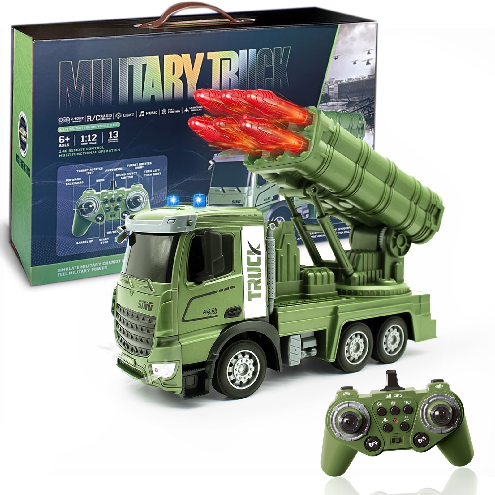 Mua Remote Control Missile Military Truck, 2.4GHz RC Army Truck Toys ...