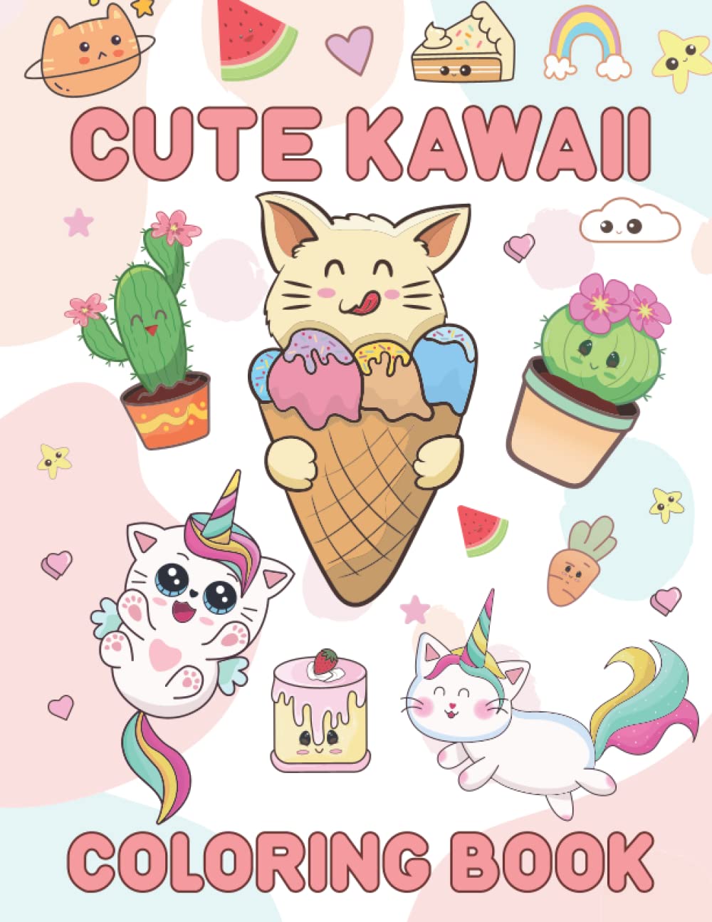 Mua Cute Kawaii Coloring Book: 30 Fun and Relaxing Kawaii Doodle ...