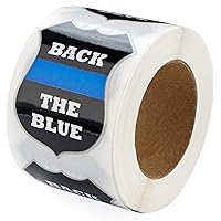 Amazon.com: Police Support Back The Blue Badge Stickers - Blue Lives ...