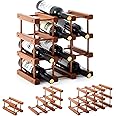 Amazon.com: Juexica Wooden Wine Rack Stackable Modular Wine Storage ...