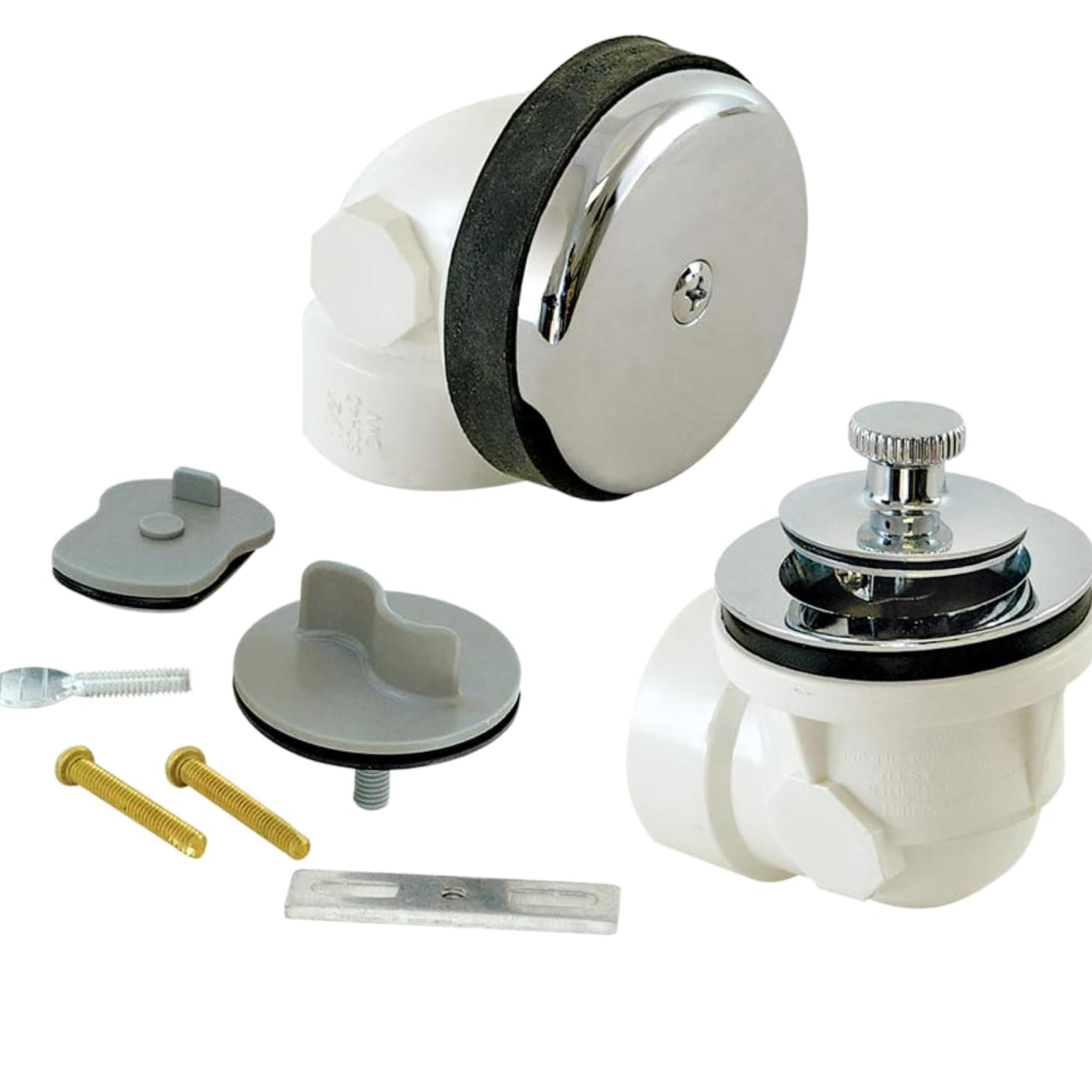 EZ-Flo 1-1/2 Inch Schedule 40 PVC Lift and Lock Two-Hole Bath Waste ...