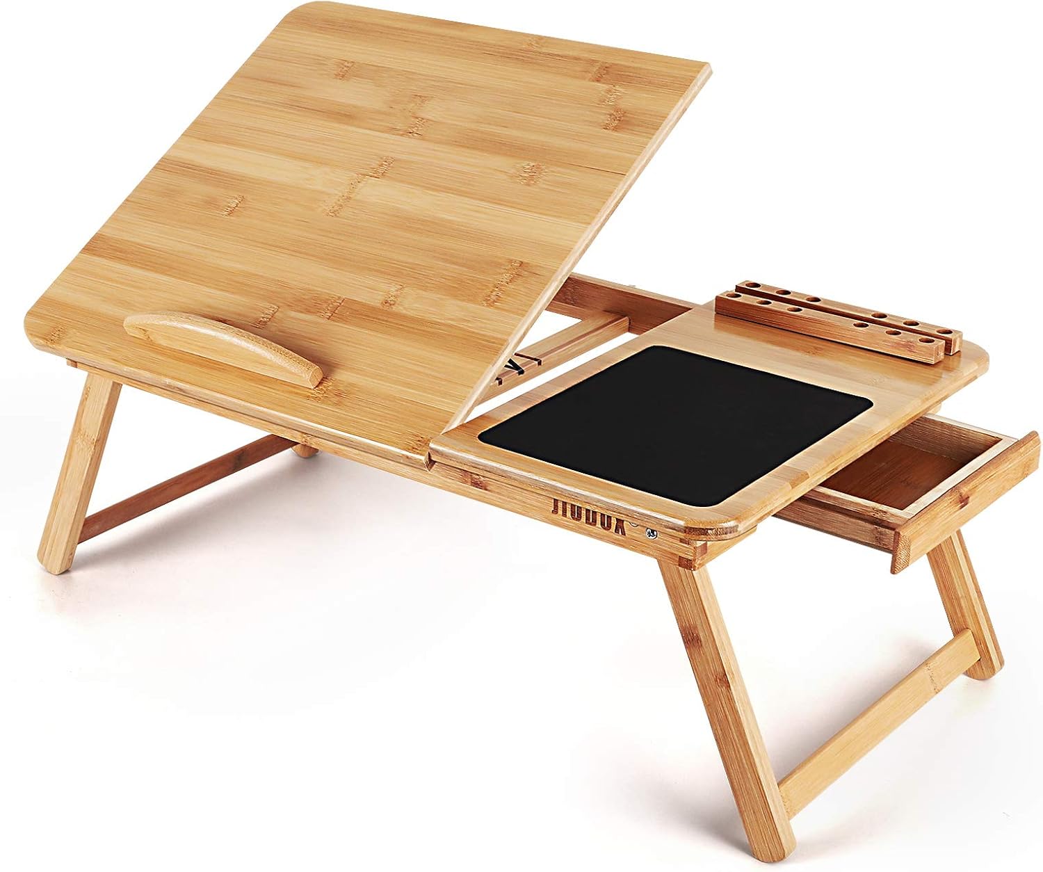 Bamboo Laptop Tray, Jiodux Laptop Stand Laptop Desk Table Breakfast Bed ...
